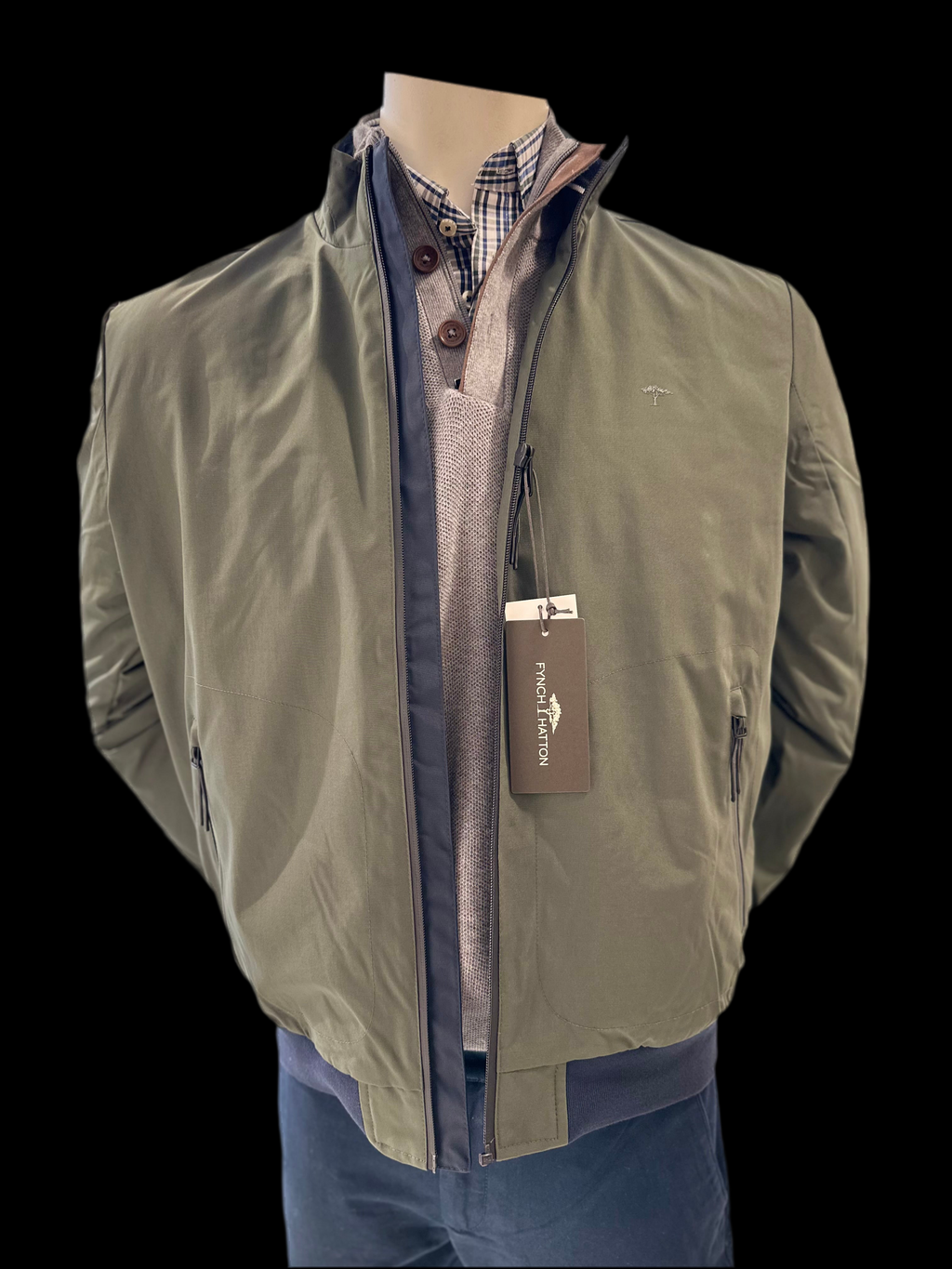 Fynch Hatton Blouson Jacket - Olive Green – AddamStore.com